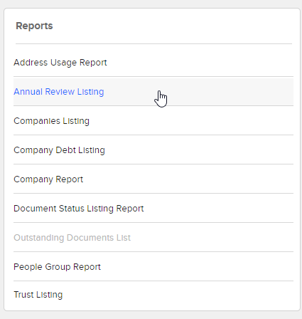 Annual Review Listing Report – CAS 360 Australia